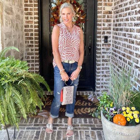 CAbi | Tops | Cabi 483 Twirl Top Fall 221 Size Medium Euc | Poshmark